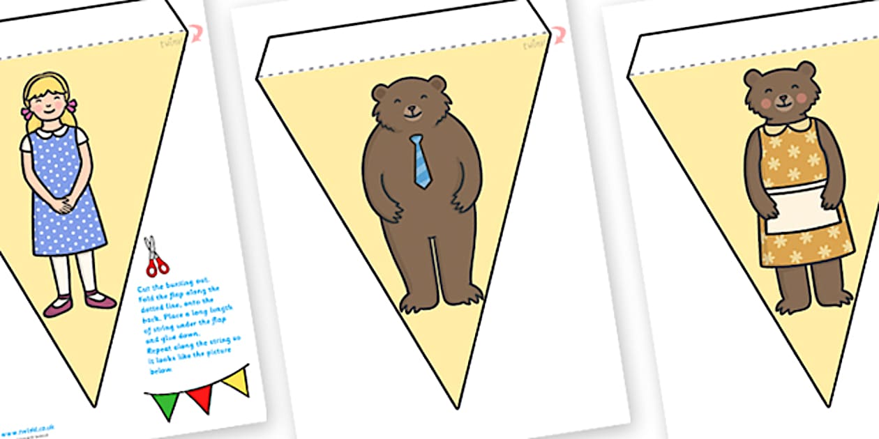 Goldilocks and the Three Bears Display Bunting - Twinkl