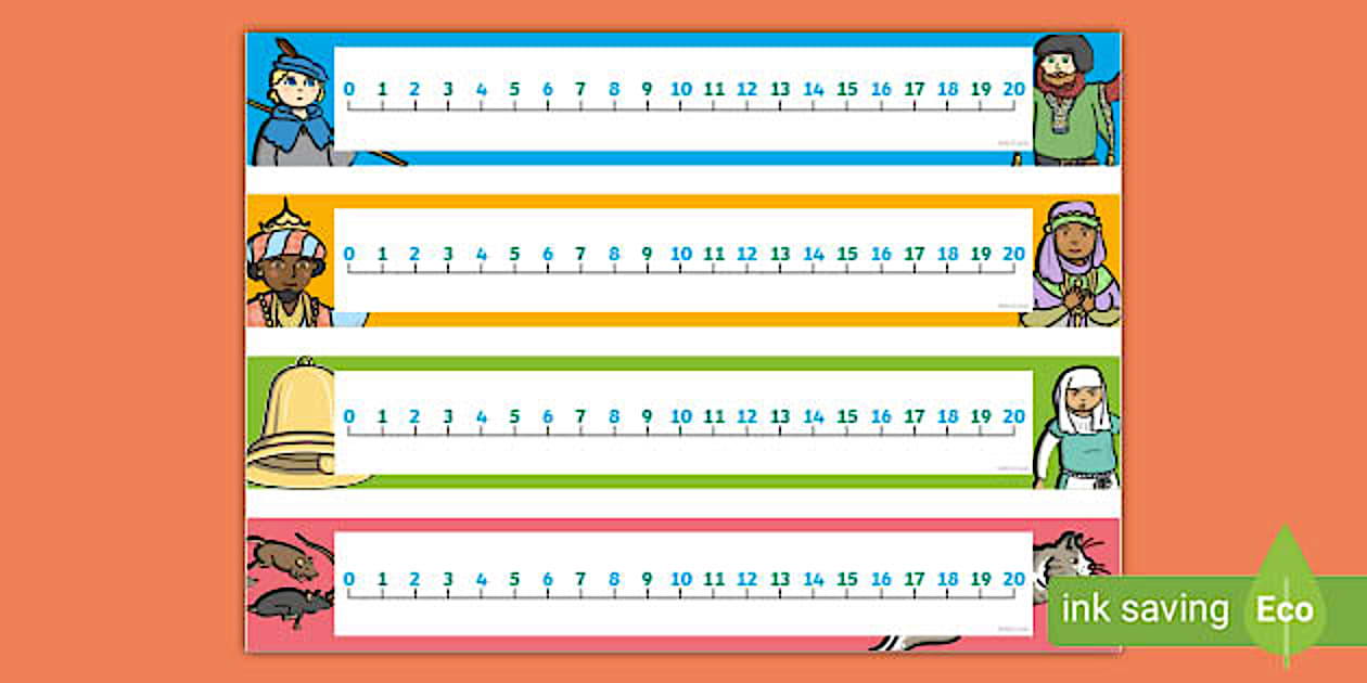 Editable Dick Whittington Number Lines 0-20 (teacher made)