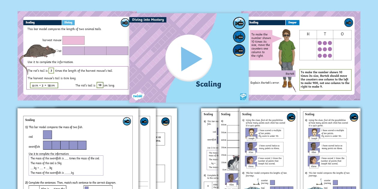 👉 Year 3 Diving into Mastery: Step 10 Scaling Teaching Pack