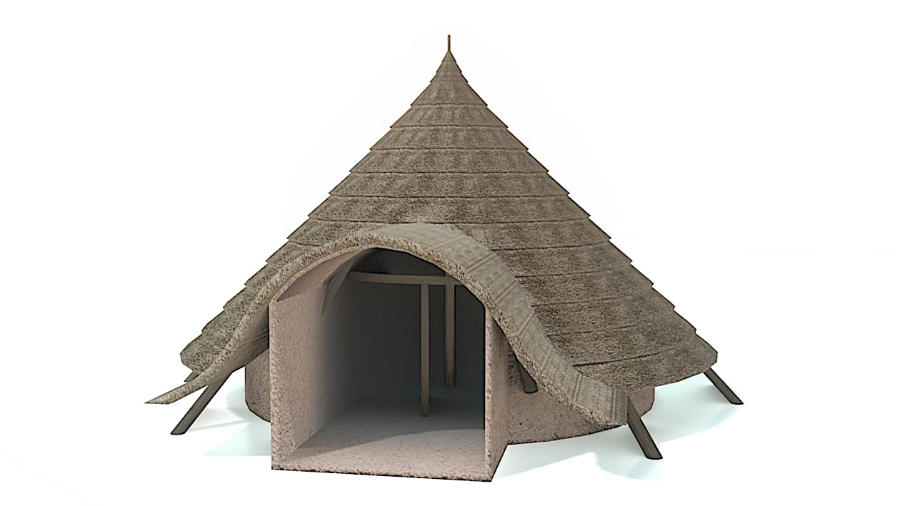 3D Model: Stone Age to Iron Age - Celtic Roundhouse - Twinkl