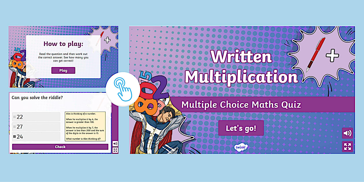 👉 Written Multiplication Multiple Choice Quiz - KS2 Revision