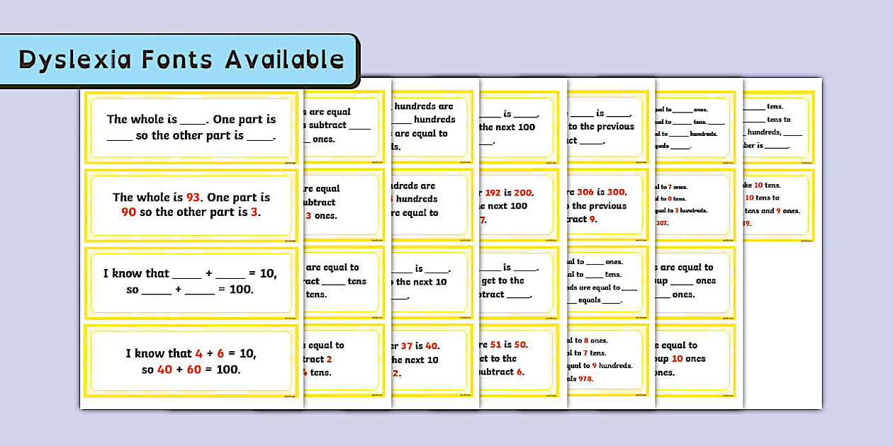 👉 Y3 Addition and Subtraction Stem Sentences - Twinkl