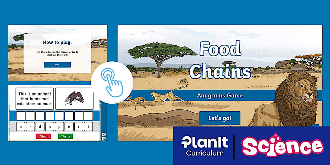 Animals Including Humans Anagram Game