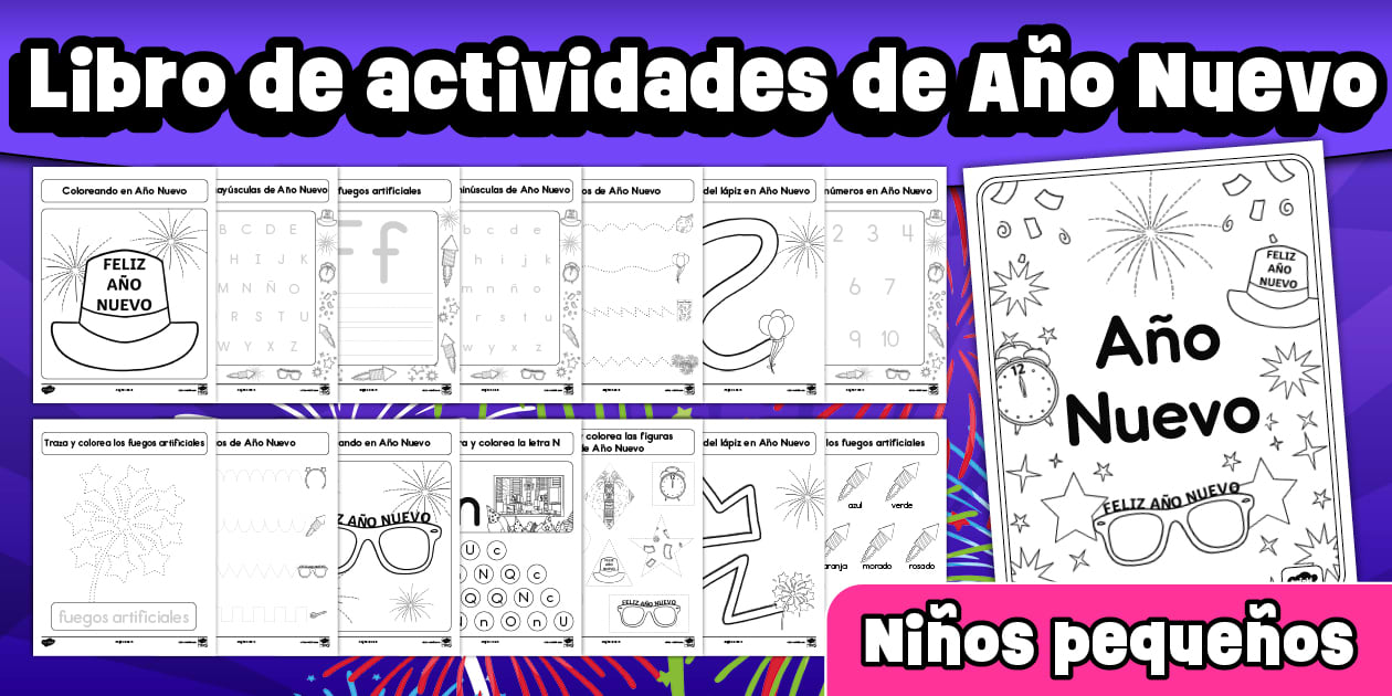 Libro de actividades de Año Nuevo