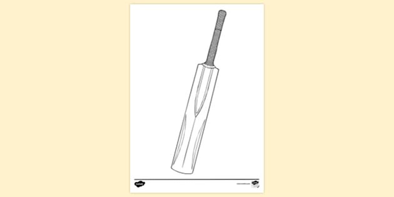 Cricket Bat Colouring | Colouring Sheets