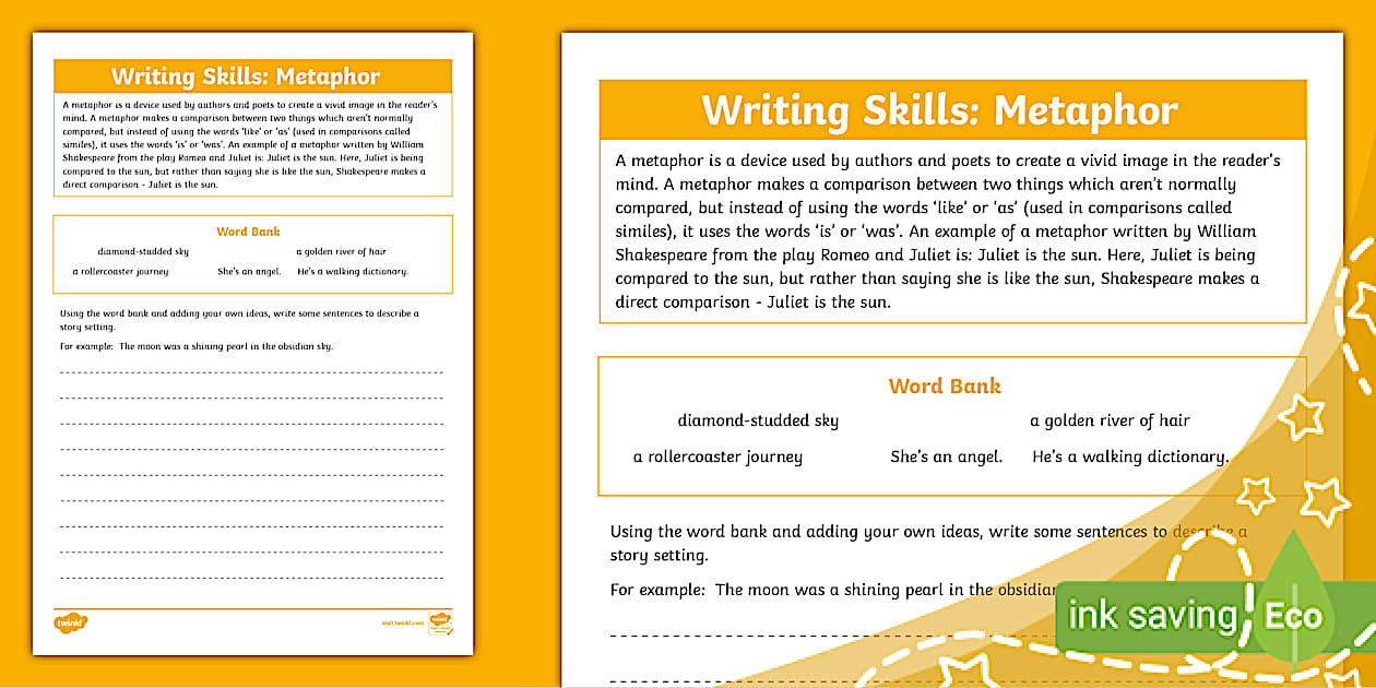 Writing Skills: Metaphor (Ages 7 - 11) (Teacher-Made)