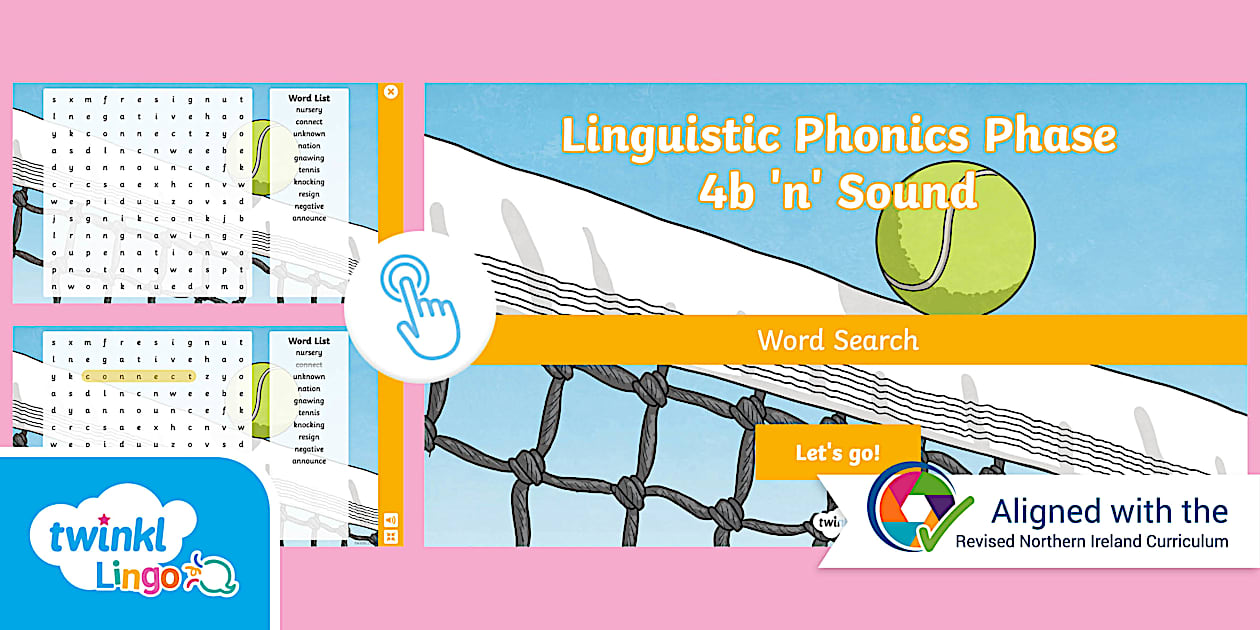 Linguistic Phonics Phase 4b 'n' Interactive Word Search