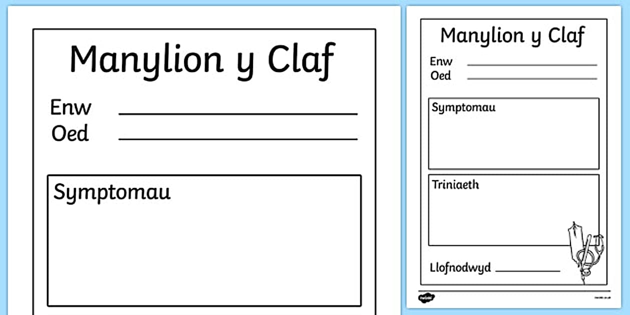 Editable Doctor's Surgery Patient Details Welsh - Twinkl