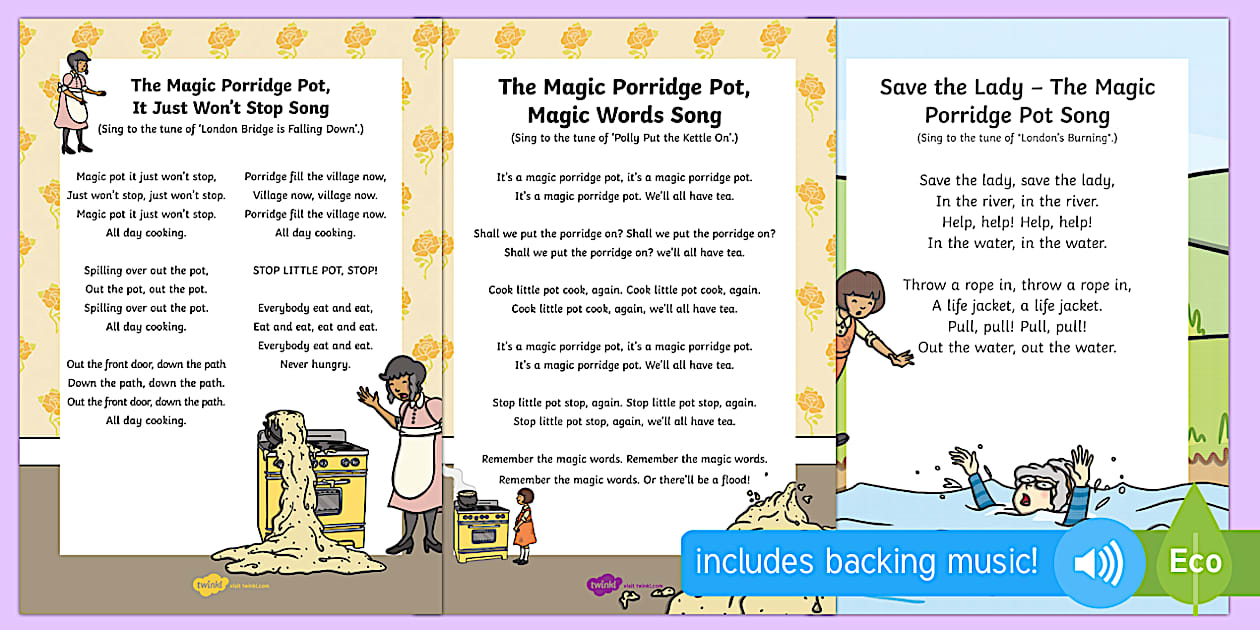 The Magic Porridge Pot Songs and Rhymes Resource Pack