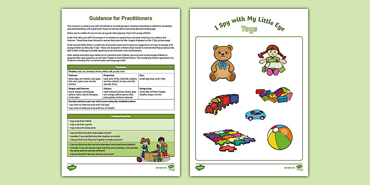I Spy Toys Core Vocabulary Activity | Twinkl (teacher made)