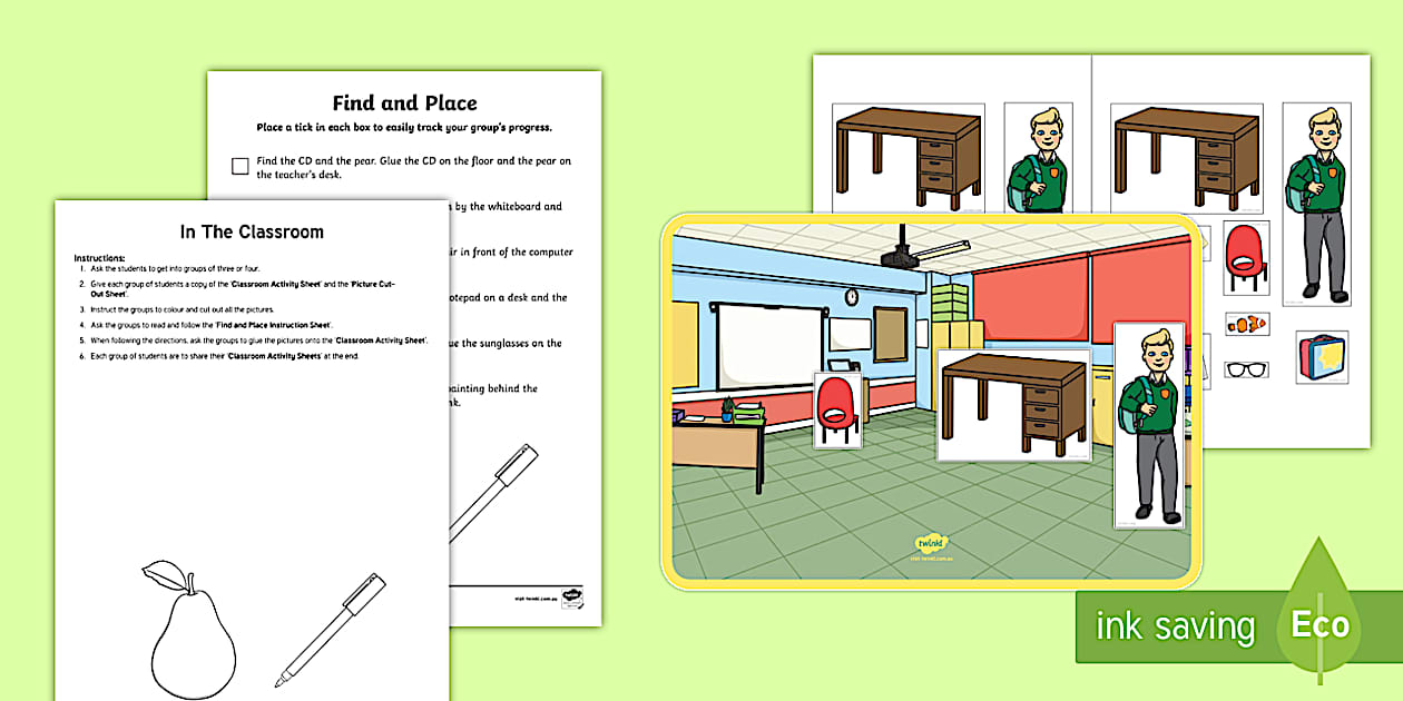 In The Classroom Can You Find...? Activity Pack - English