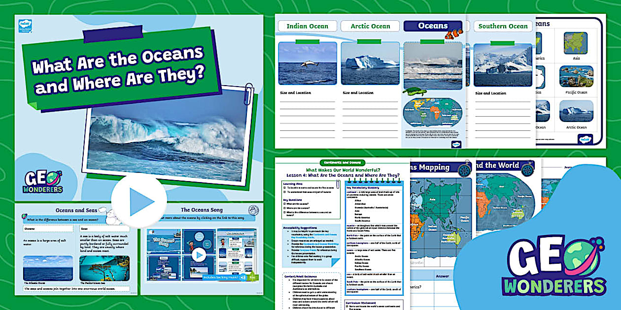 Geo Wonderers KS1: Continents and Oceans Lesson Pack 4