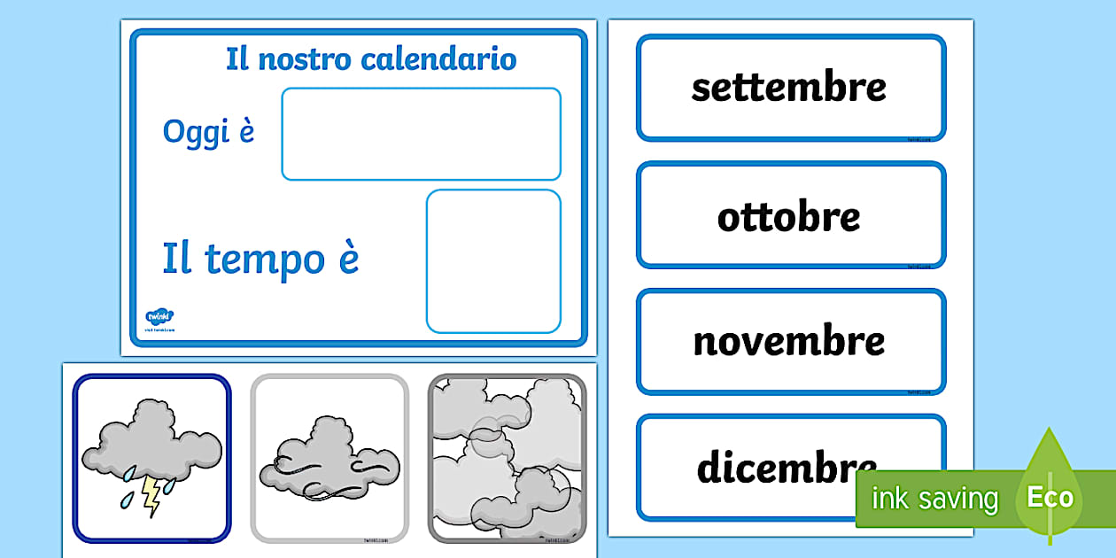 Il Calendario del Meteo Attività (teacher made) - Twinkl