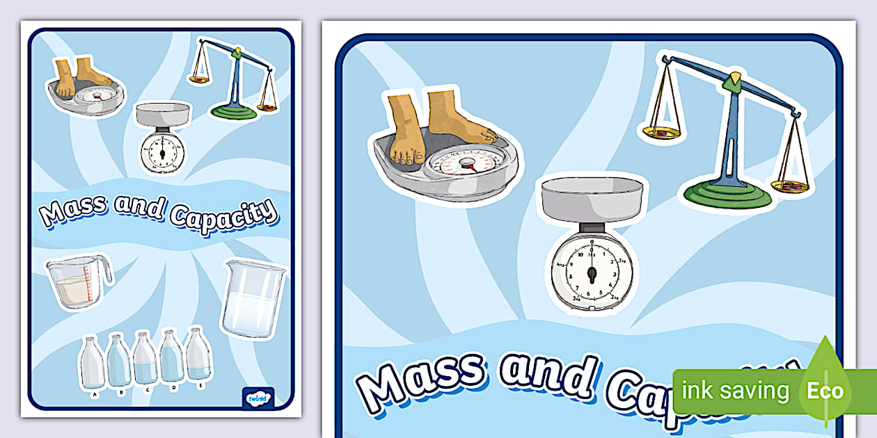 👉 Mass and Capacity Display Poster (teacher made)