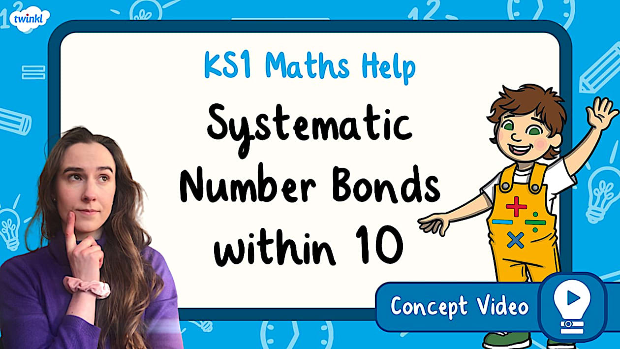 👉 Systematic Number Bonds within 10 | KS1 Maths Concept Video