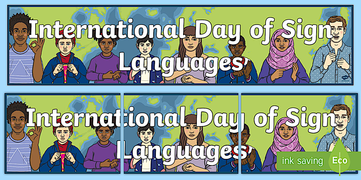 International Day of Sign Languages Banner - Twinkl