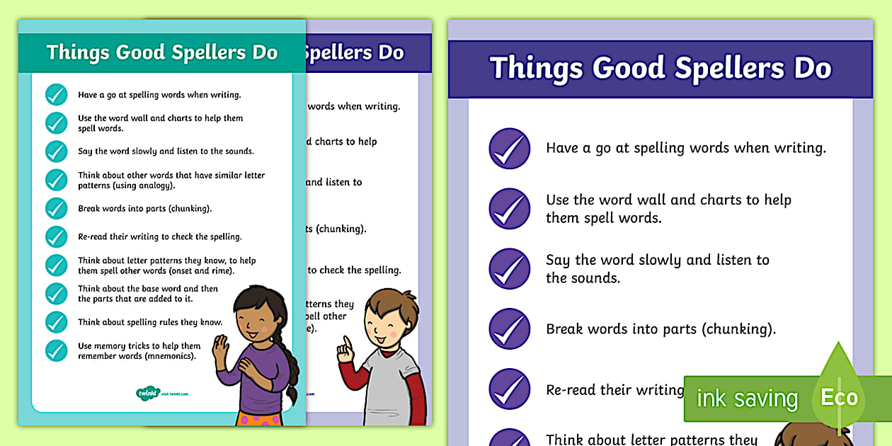 QLD Things Good Spellers Do Display Posters - Twinkl