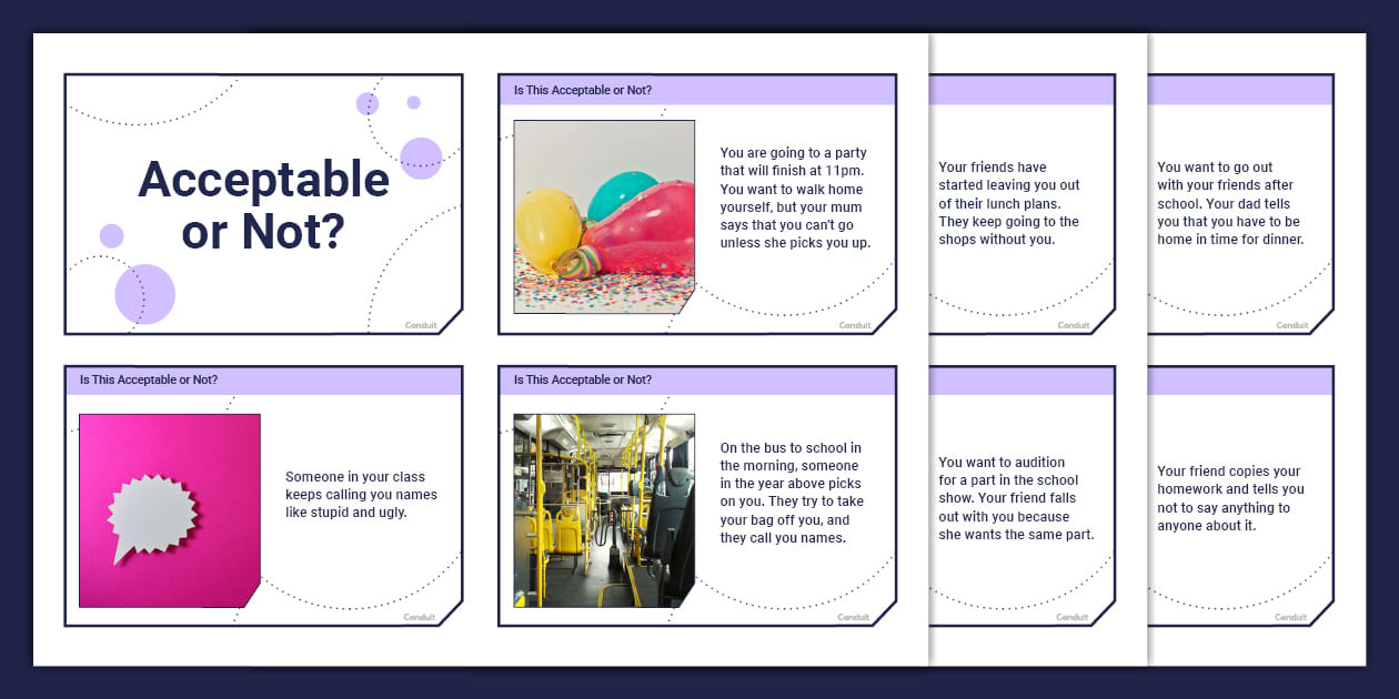 Reinforcing Wellbeing: Acceptable or Not? Discussion Cards