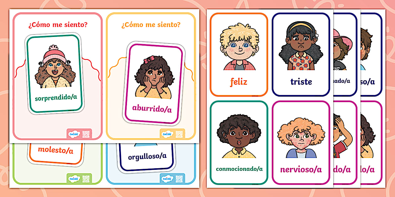 Tapiz de vocabulario: ¿Cómo me siento? - Twinkl