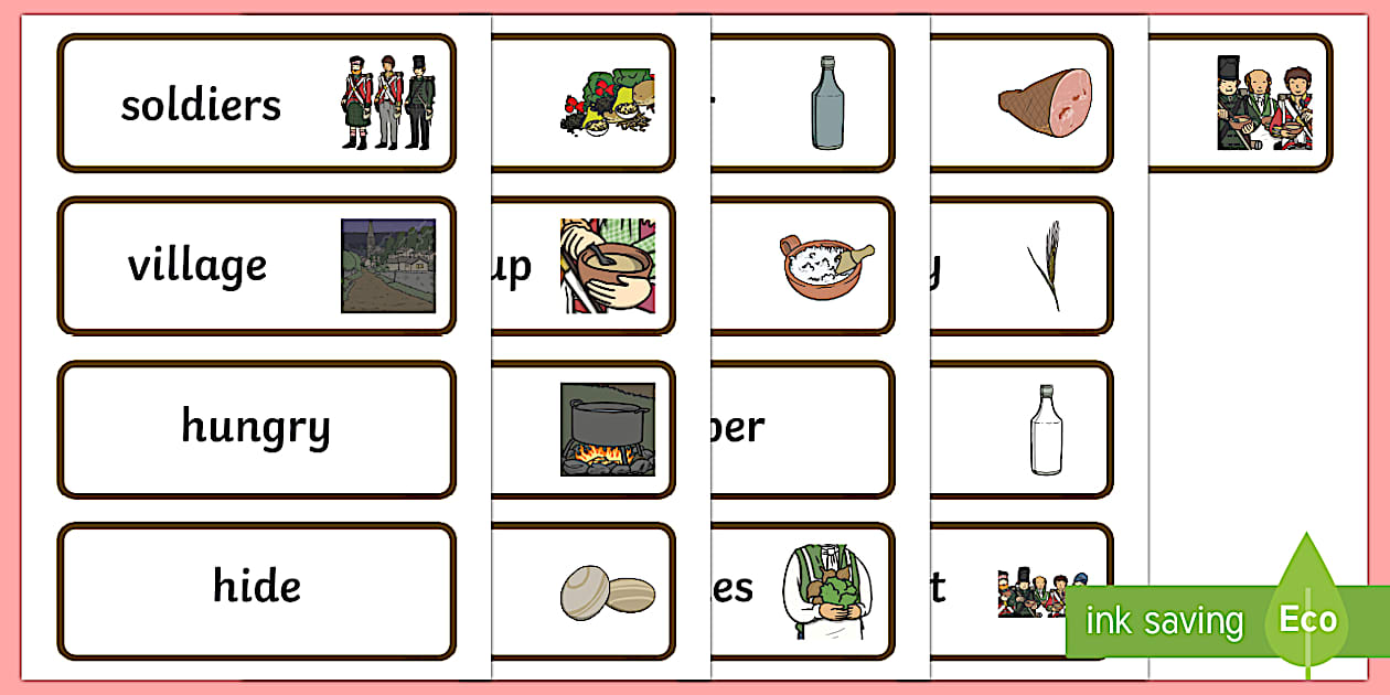 Editable Stone Soup Word Cards (Hecho por educadores)