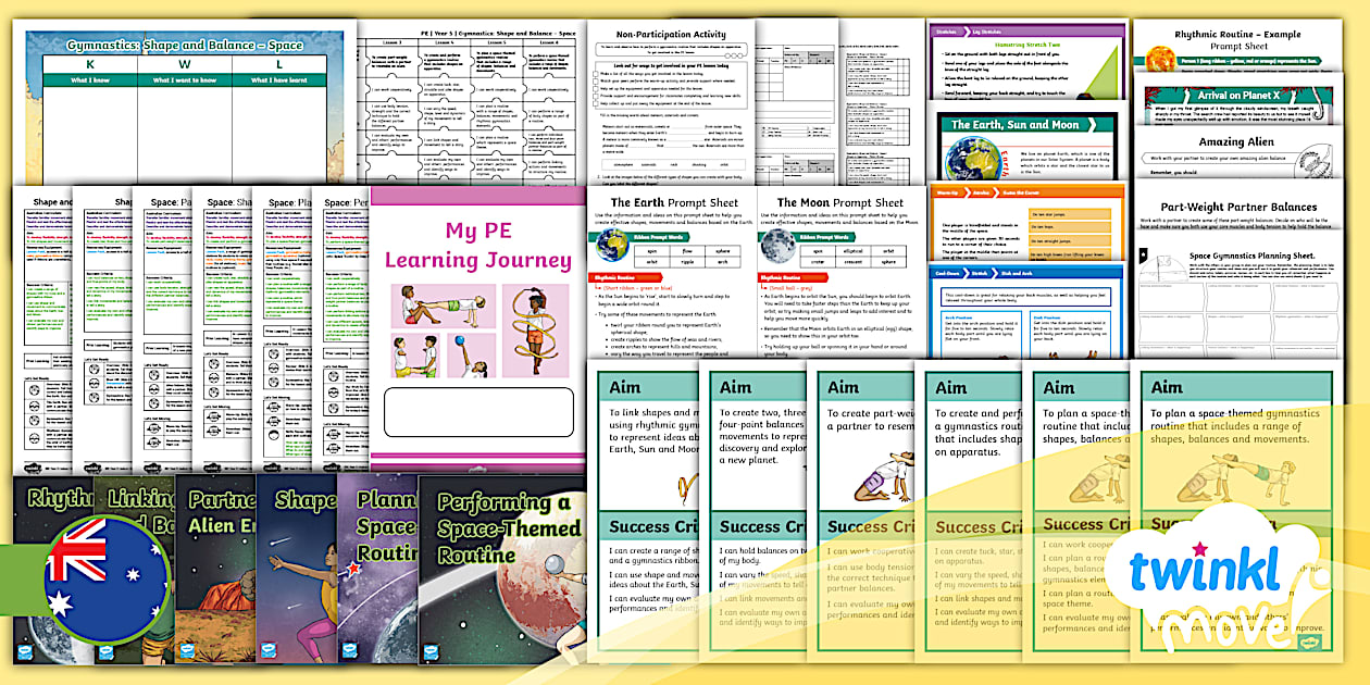 Twinkl Move PE: Year 5 Gymnastics Space: Unit Pack - Twinkl