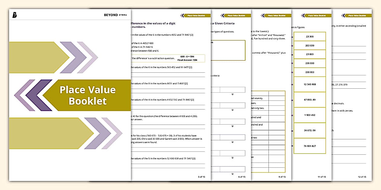 Place Value Booklet (Teacher-Made) - Twinkl
