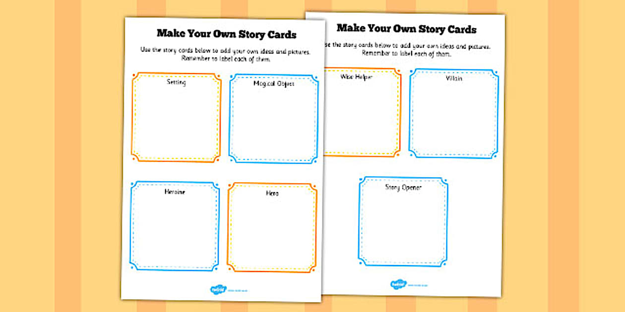 Editable Build a Story Cards (teacher made) - Twinkl