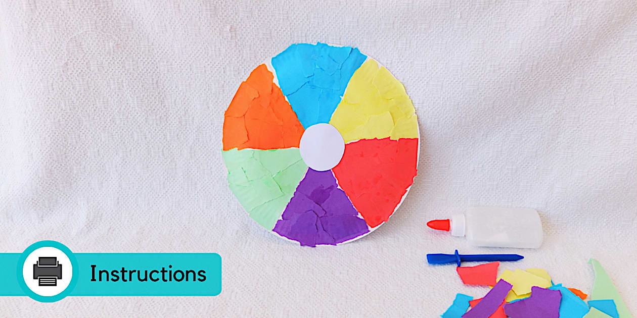 Collage Paper Plate Beach Ball Craft | Summer Activities