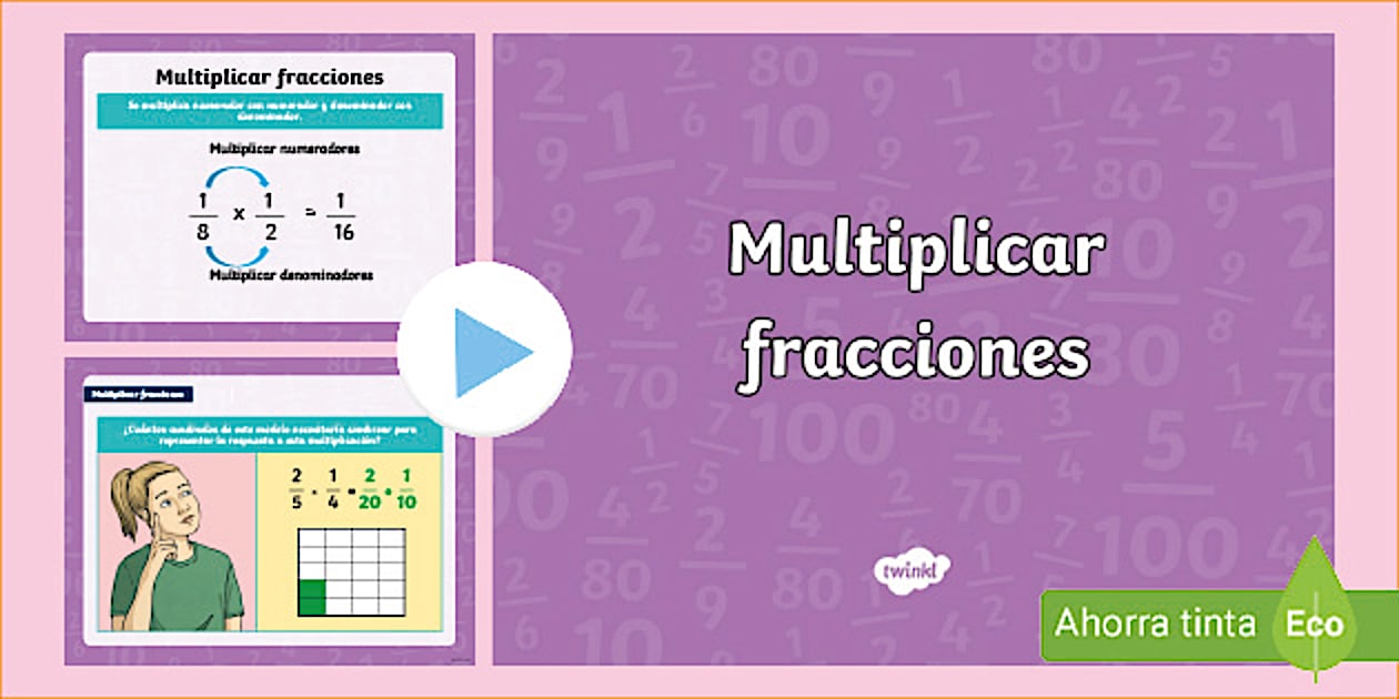 PowerPoint: Multiplicación de fracciones (teacher made)