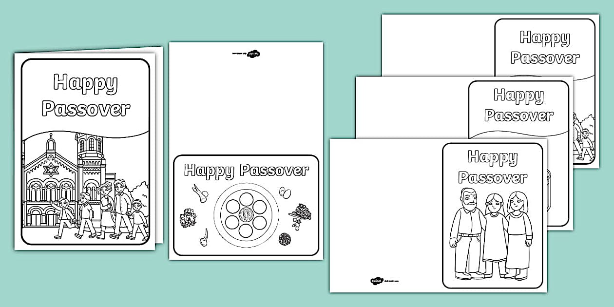 Passover Colouring Cards | Twinkl (Teacher-Made) - Twinkl