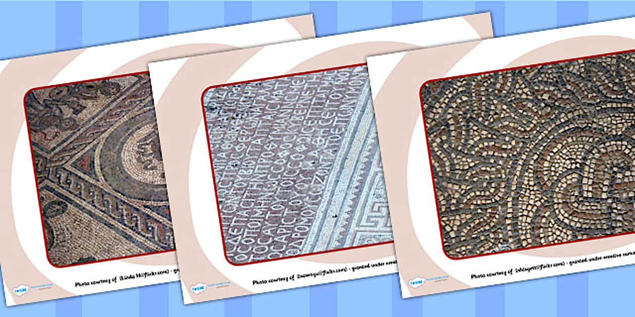 Roman Designs - Mosaics Display Photos | KS2 Teaching