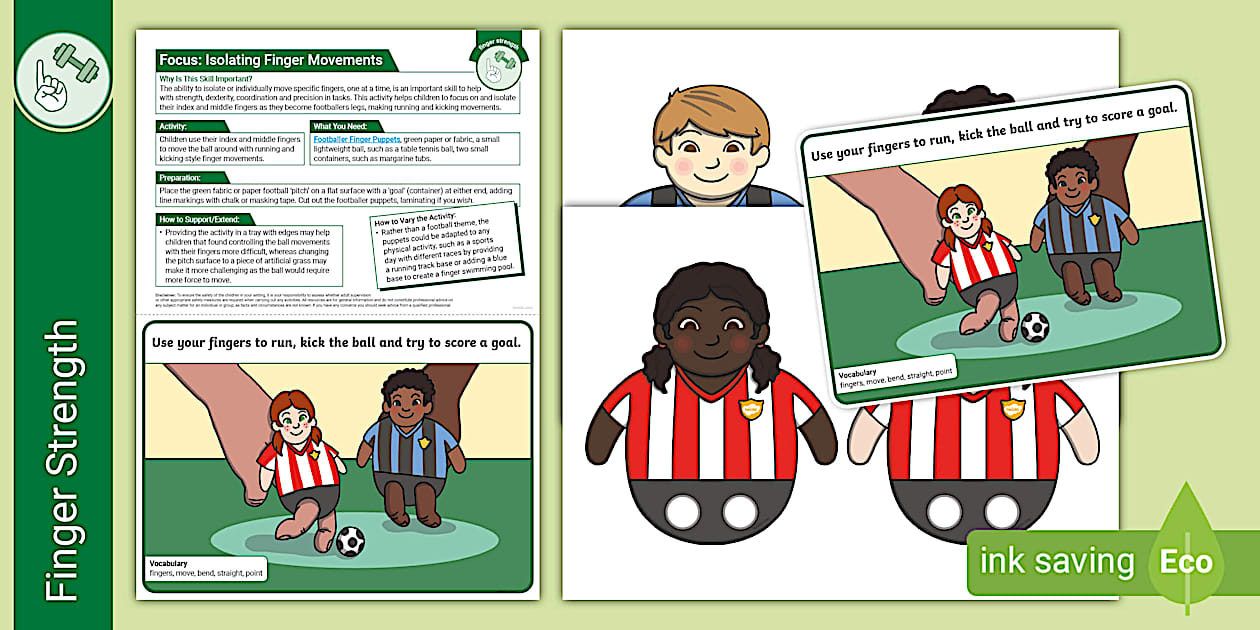 Fine Motor Finger Strength Activity Finger Football | Twinkl