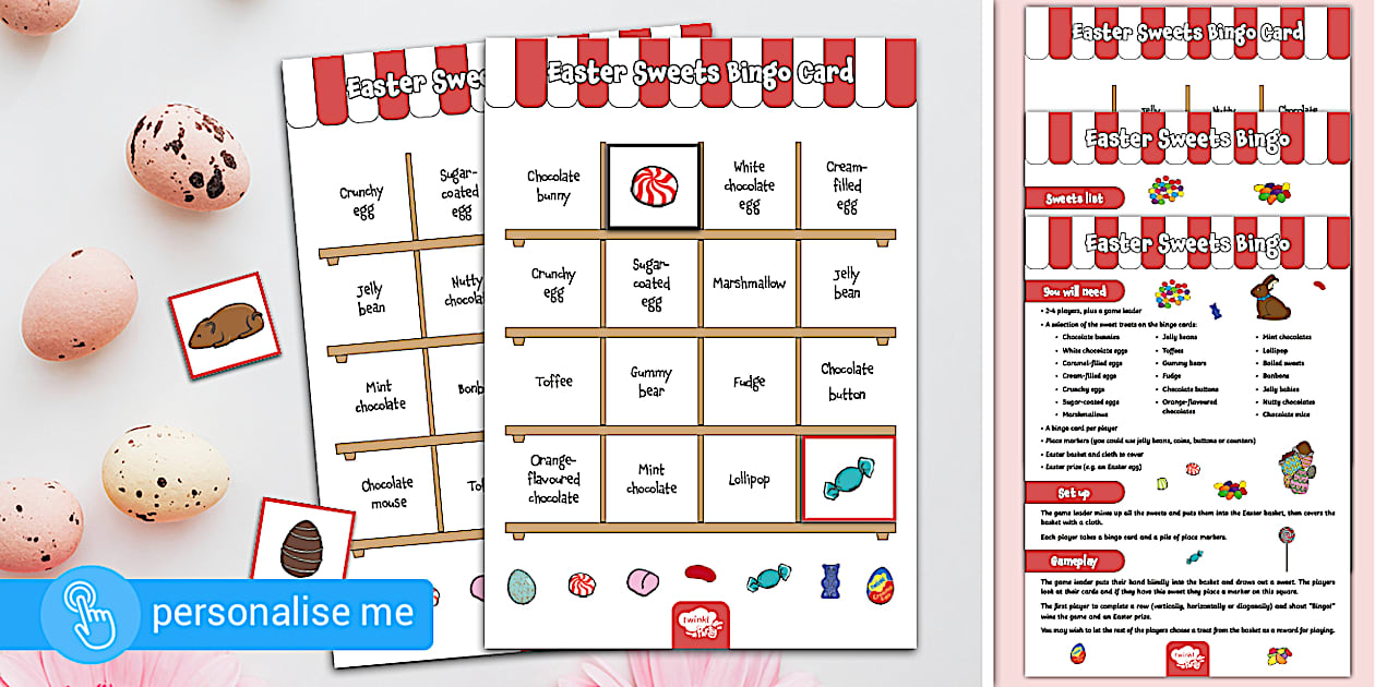 Easter Sweets and Easter Candy Bingo Cards | Twinkl Party
