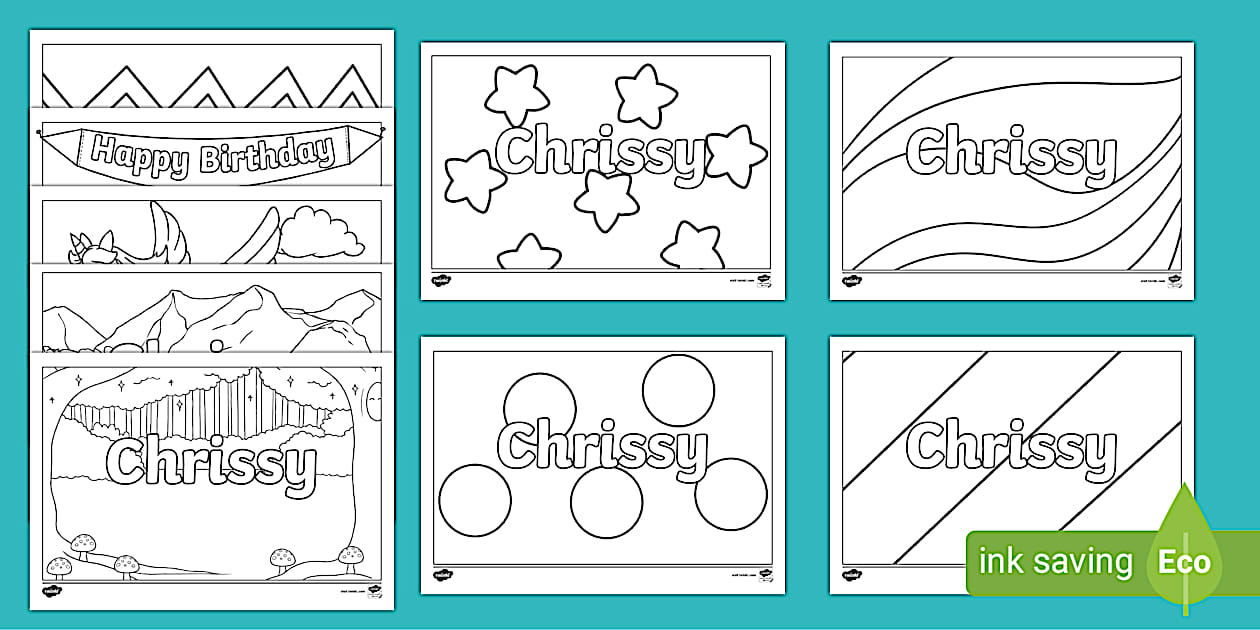 Chrissy Name Simple Colouring Activity | Twinkl | KS1