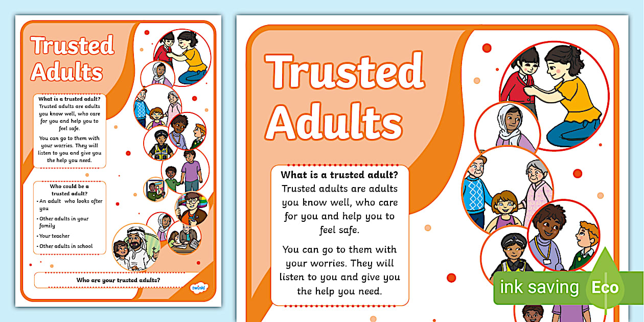 Trusted Adults Poster - KS1 - PSHE - Relationships - Twinkl