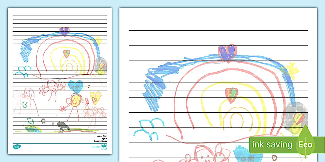 Childrens Design Note Paper (teacher made) - Twinkl