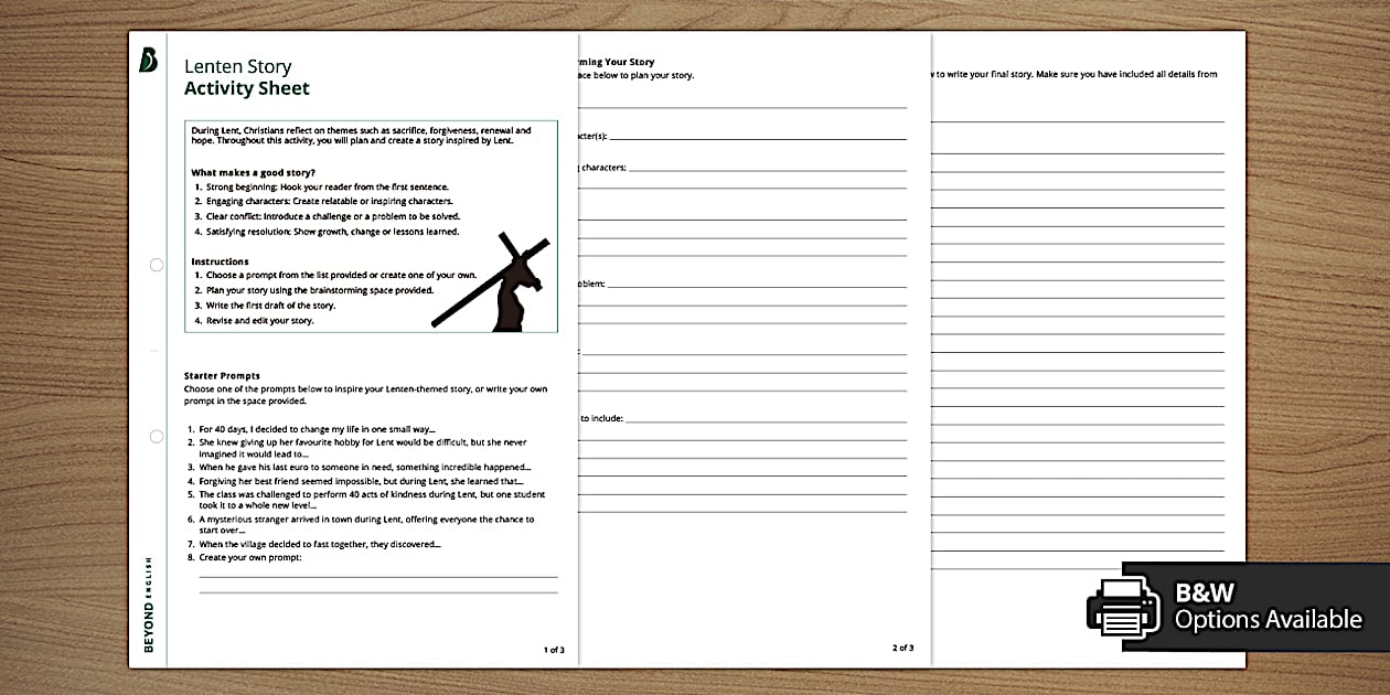 Lenten Story Activity (teacher made) - Twinkl