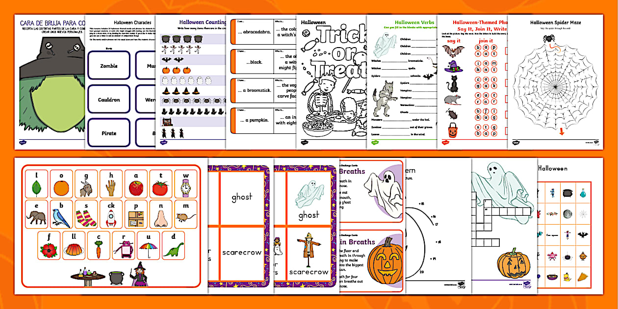 할로윈 즐거운 활동 팩 South Korea Halloween Fun Activity Pack