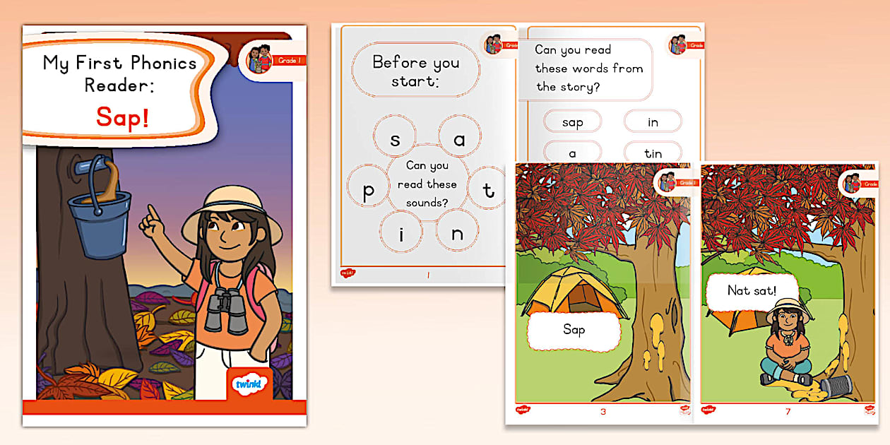 Grade 1 Phonics eBook: My First Phonics Reader - Sap!