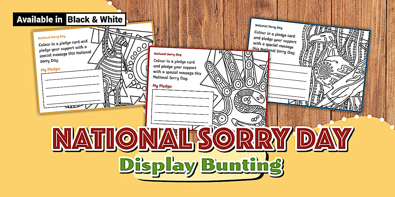 National Sorry Day Pledge Cards for Students | Twinkl