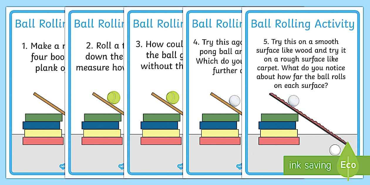 Ball Rolling Experiment Instructions | Twinkl Worksheet