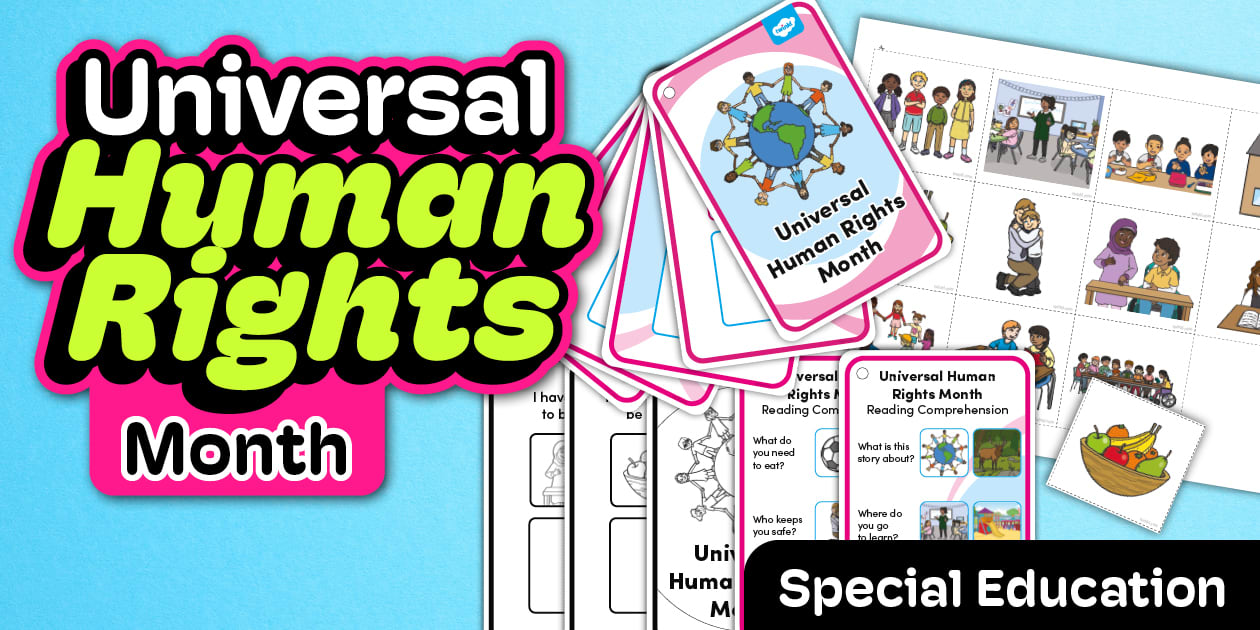 Universal Human Rights Month Adapted Reader for Special Education