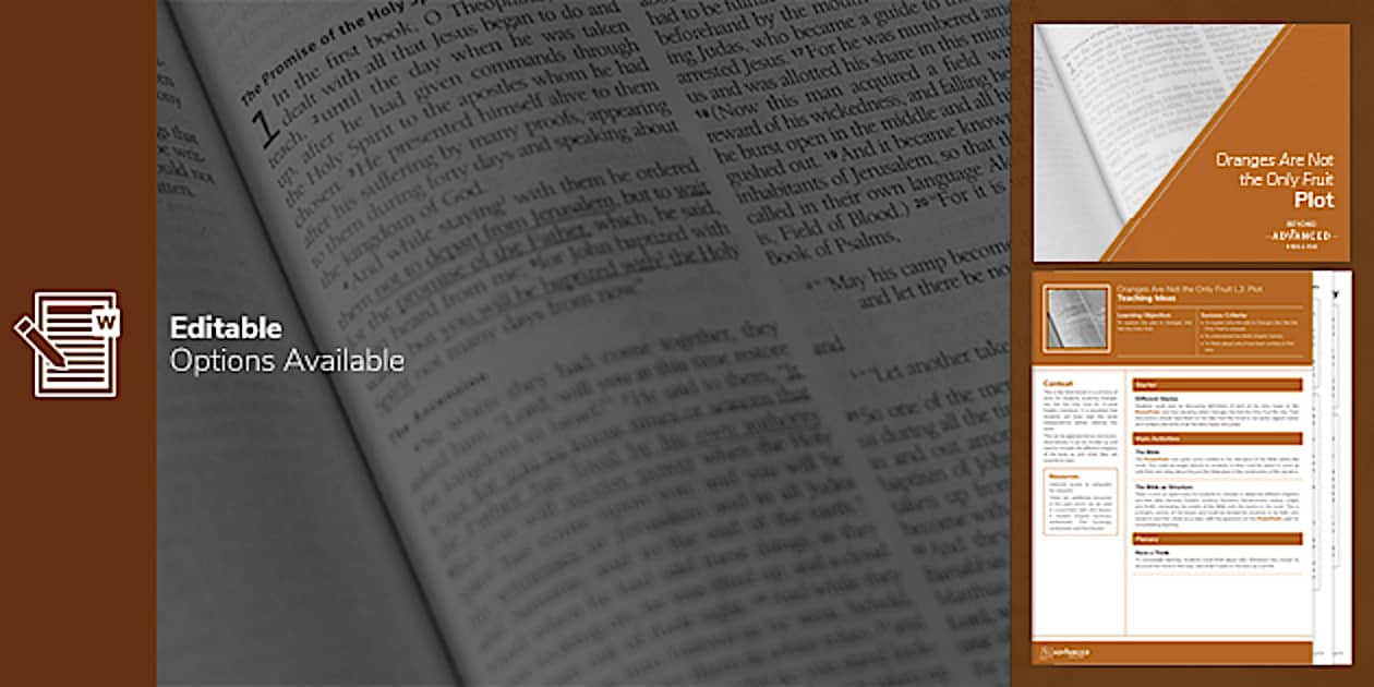 Oranges Are Not the Only Fruit Lesson 3: Plot Summary