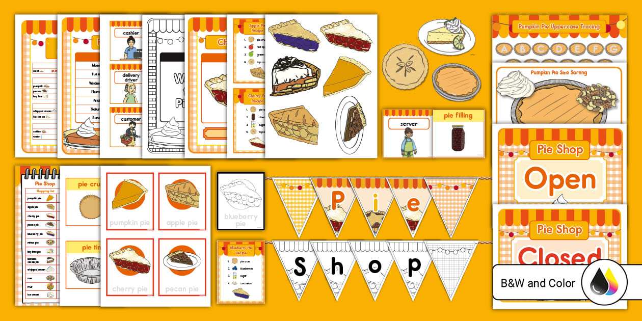 Pie Shop Dramatic Play Activity Pack - Twinkl