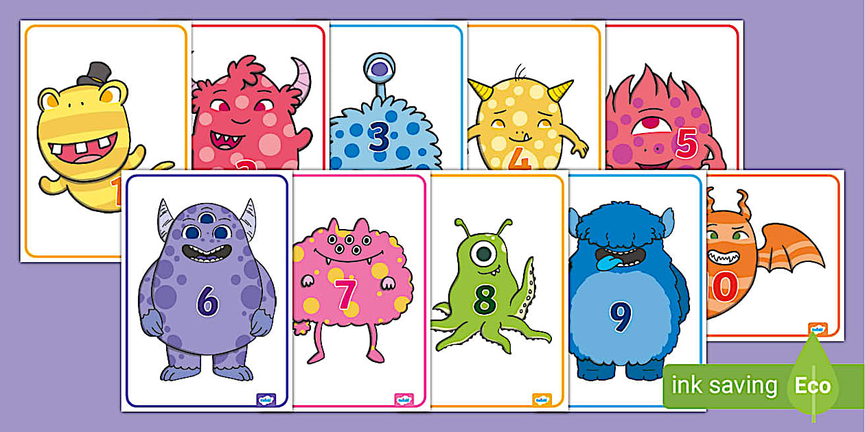 👉 Ten Little Monsters Number Posters | Twinkl - Twinkl