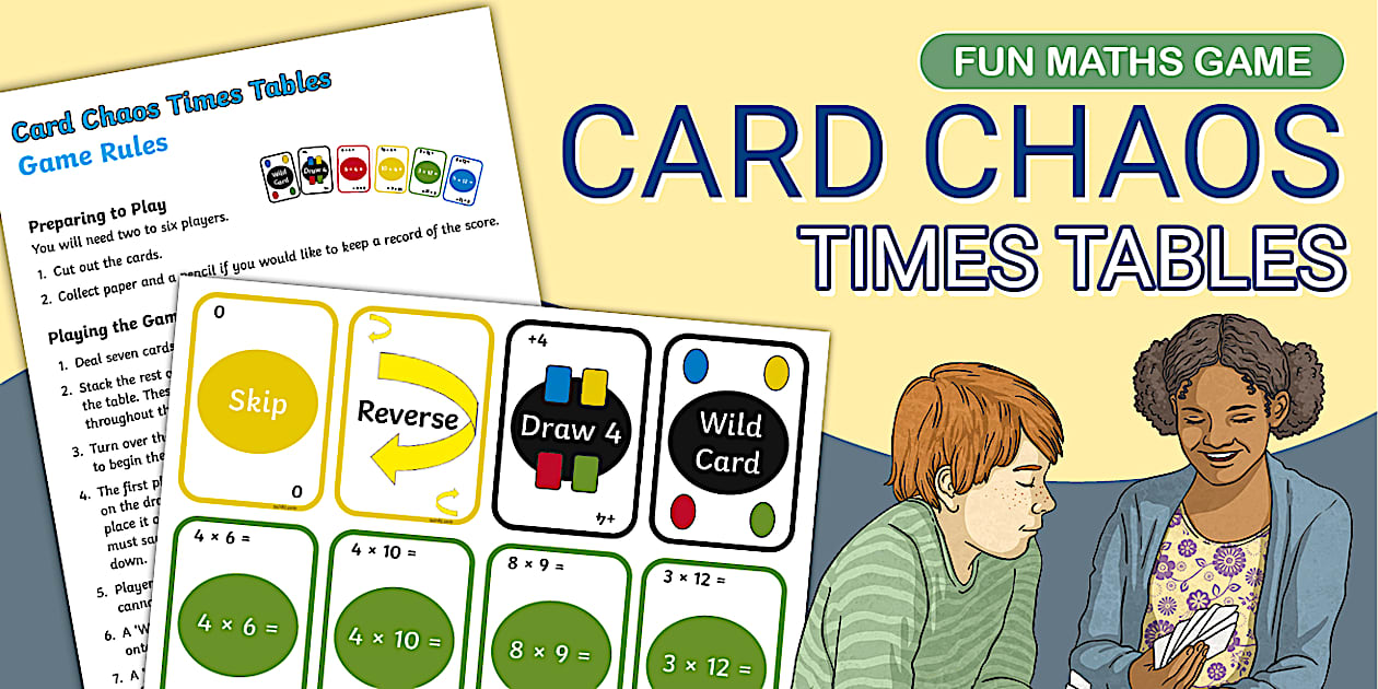👉 Card Chaos Times Tables - KS2 - Twinkl