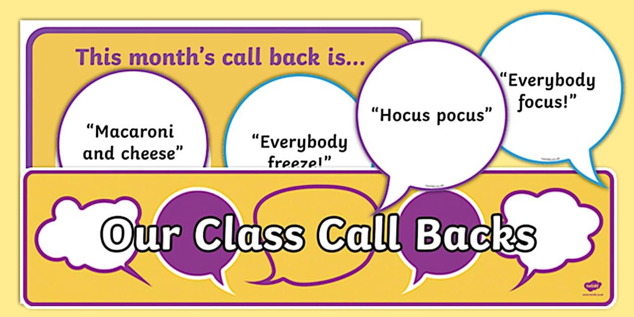 Editable Attention Call Backs Display Pack (teacher made)