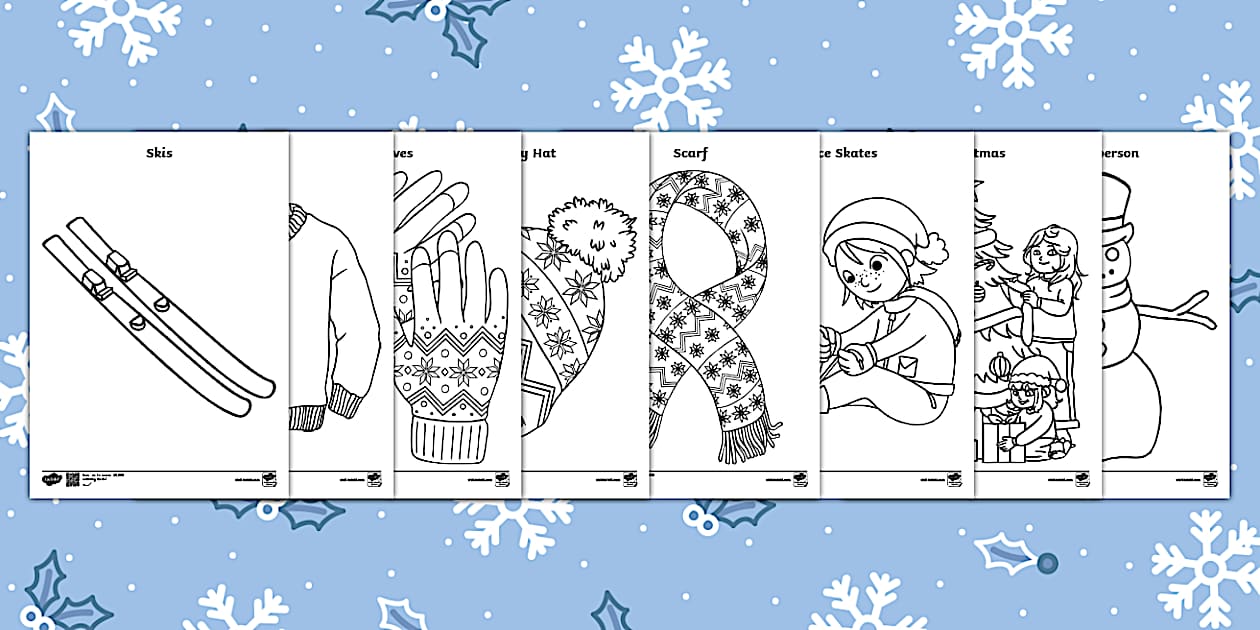 Winter Colouring Posters | Winter Resources | Twinkl