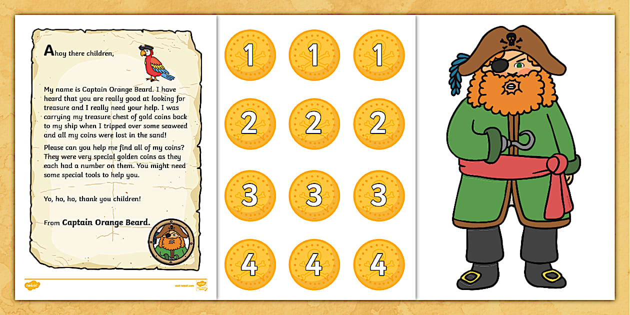 Number Coins Treasure Hunt Resource Pack - Twinkl