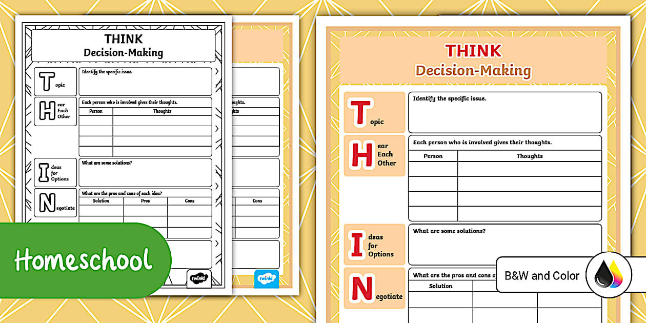 Family Meeting Decision-Making Template (Teacher-Made)